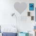 Large Metallic Gold or Silver Heart Wall Decal, Peel and Stick ...