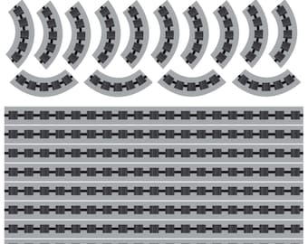 Straight Railroad Train Track Wall Decals Removable and | Etsy