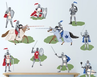 Medieval Knight Wall Decal Wall Fabric Vinyl Decal - Etsy