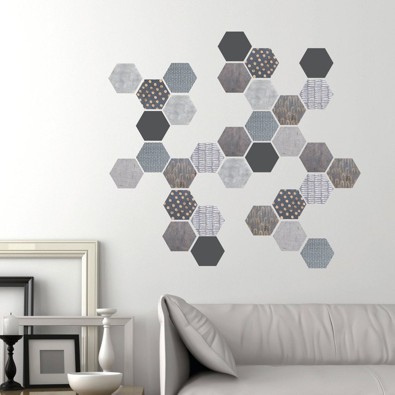 Hexagon Wall Stickers - Etsy