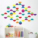 Modern Rainbow Brights Semi Circle Wall Decals, Kids Wall Decals ...