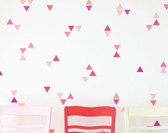 96 Mini Rainbow Triangle Wall Decals Fabric Wall Stickers | Etsy