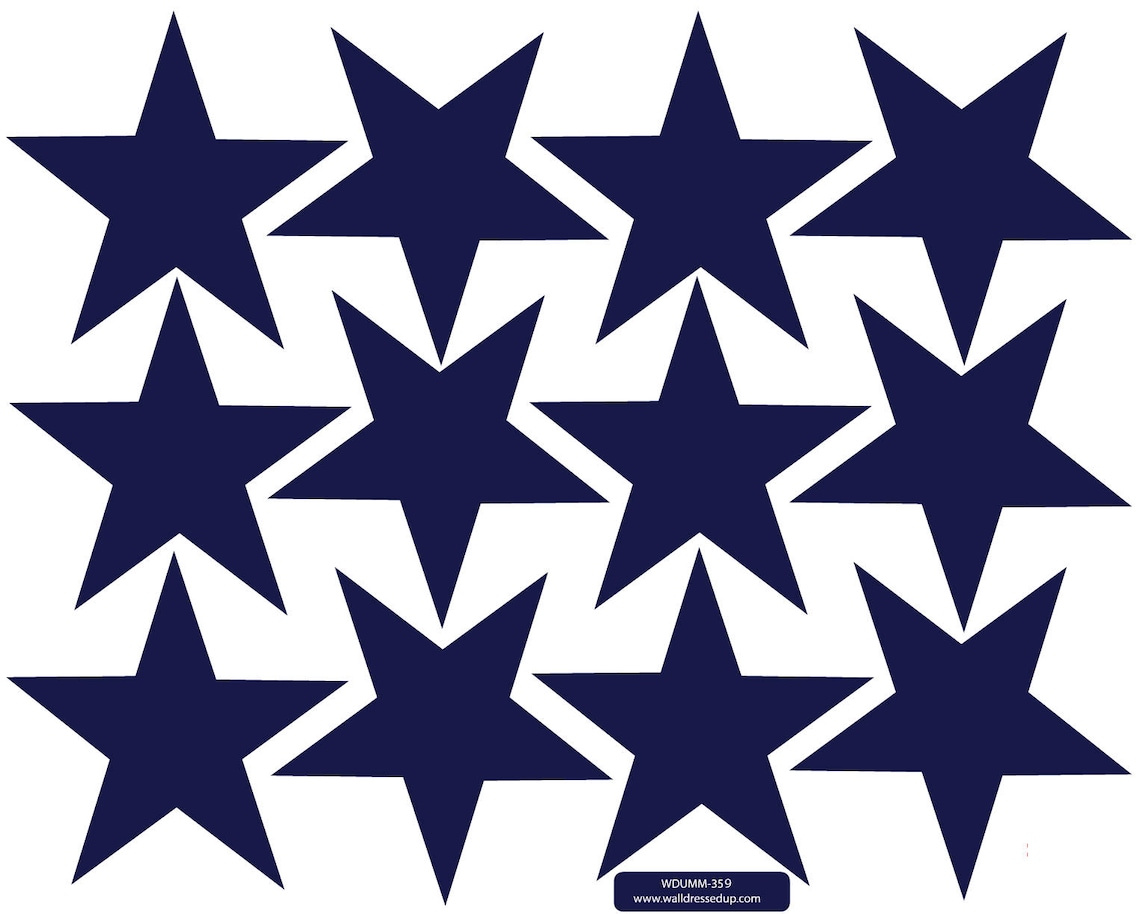 12 Large Navy Stars Wall Decals 9 Removable & Reusable - Etsy.de