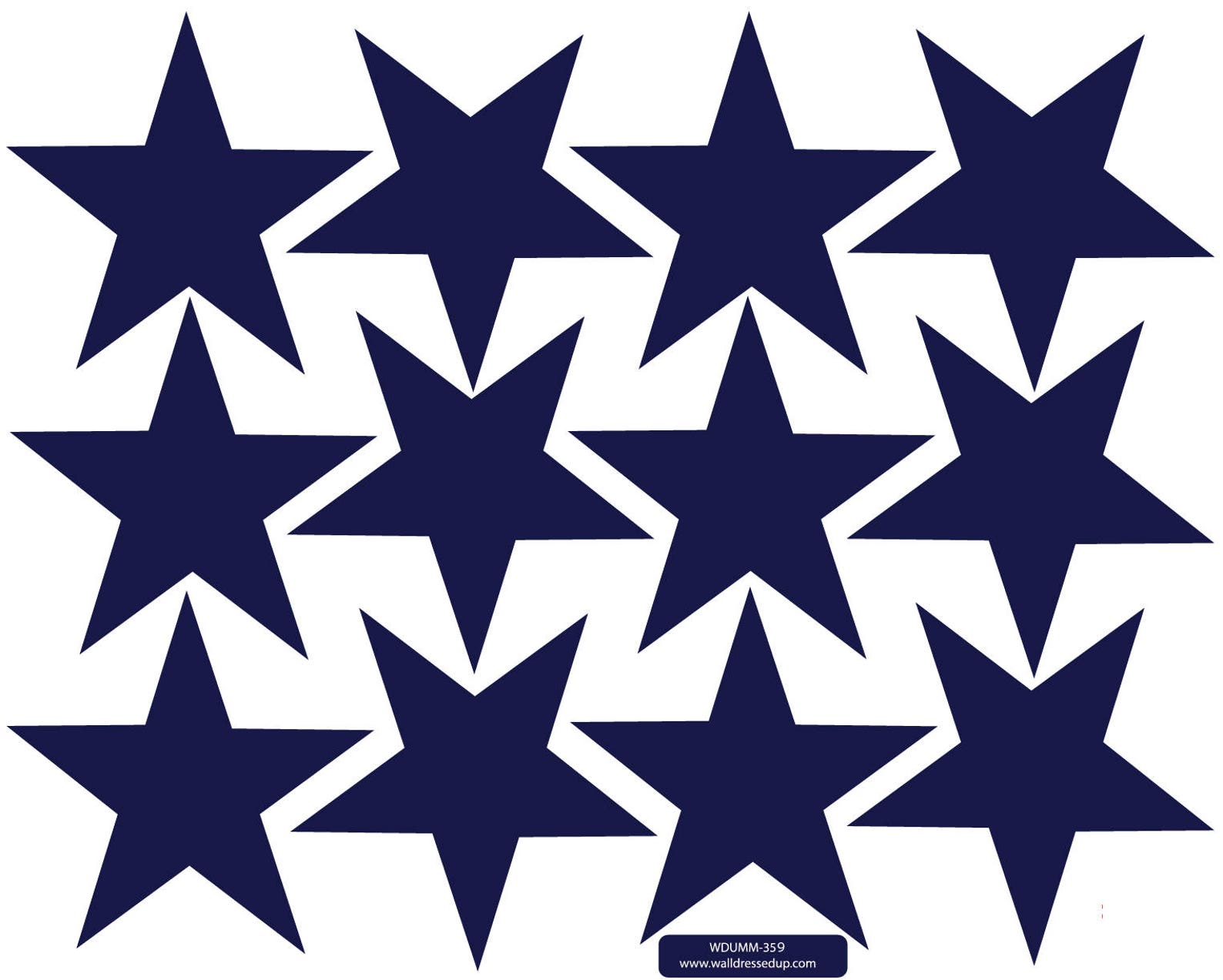 12 Large Navy Stars Wall Decals 9 Removable & Reusable - Etsy.de