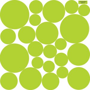 23 Multi Size Polka Dot Wall Decals in 12 Colors, Removable and ...