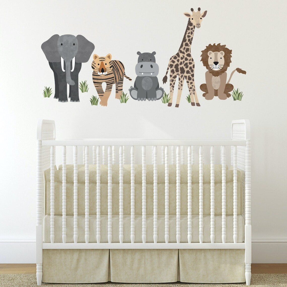 Safari Animal Wall Decals Nursery Wall Decals Jungle Wall - Etsy
