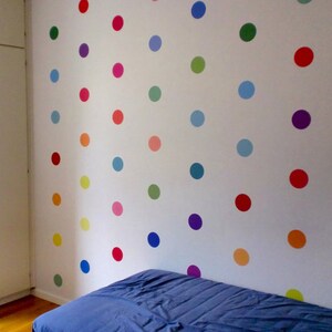 Polka Dots Decals, 36 Confetti Rainbow Polka Dot Decals, Colorful ...