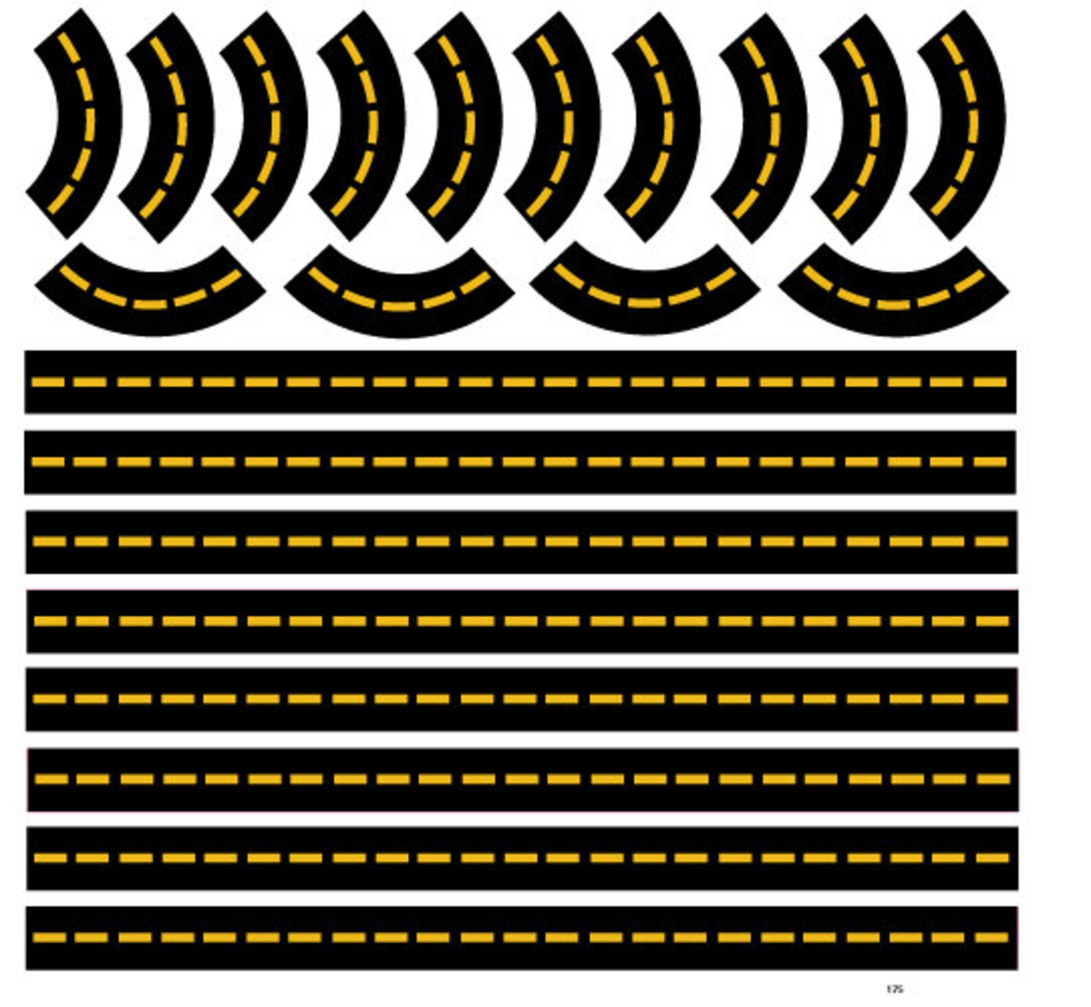 Road Wall Decals Curved and Straight for Cars and Vehicles - Etsy