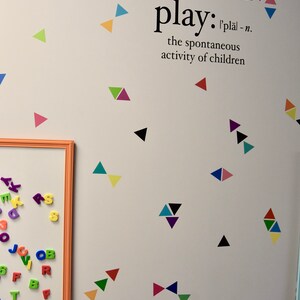 96 Mini Rainbow Triangle Wall Decals Fabric Wall Stickers, Removable ...