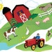 Red Barn With Farm Animals Wall Decals Removable and Reusable - Etsy