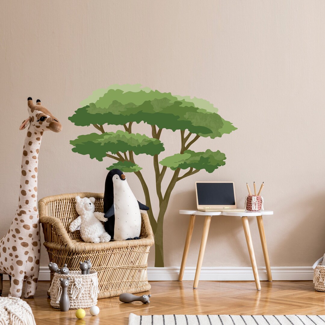 Acacia Tree Wall Decals, Nursery Wall Decals, Tree Wall Sticker ...