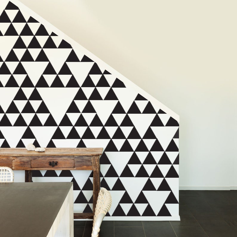Large Triangle Wall Decals, Triangle Vinyl Decals, Peel and Stick ...