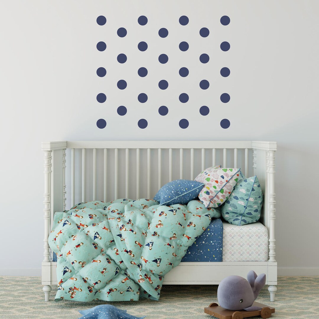 30 Polka Dots Decals 4' Dot Decals Removable Peel & Stick Vinyl Wall ...