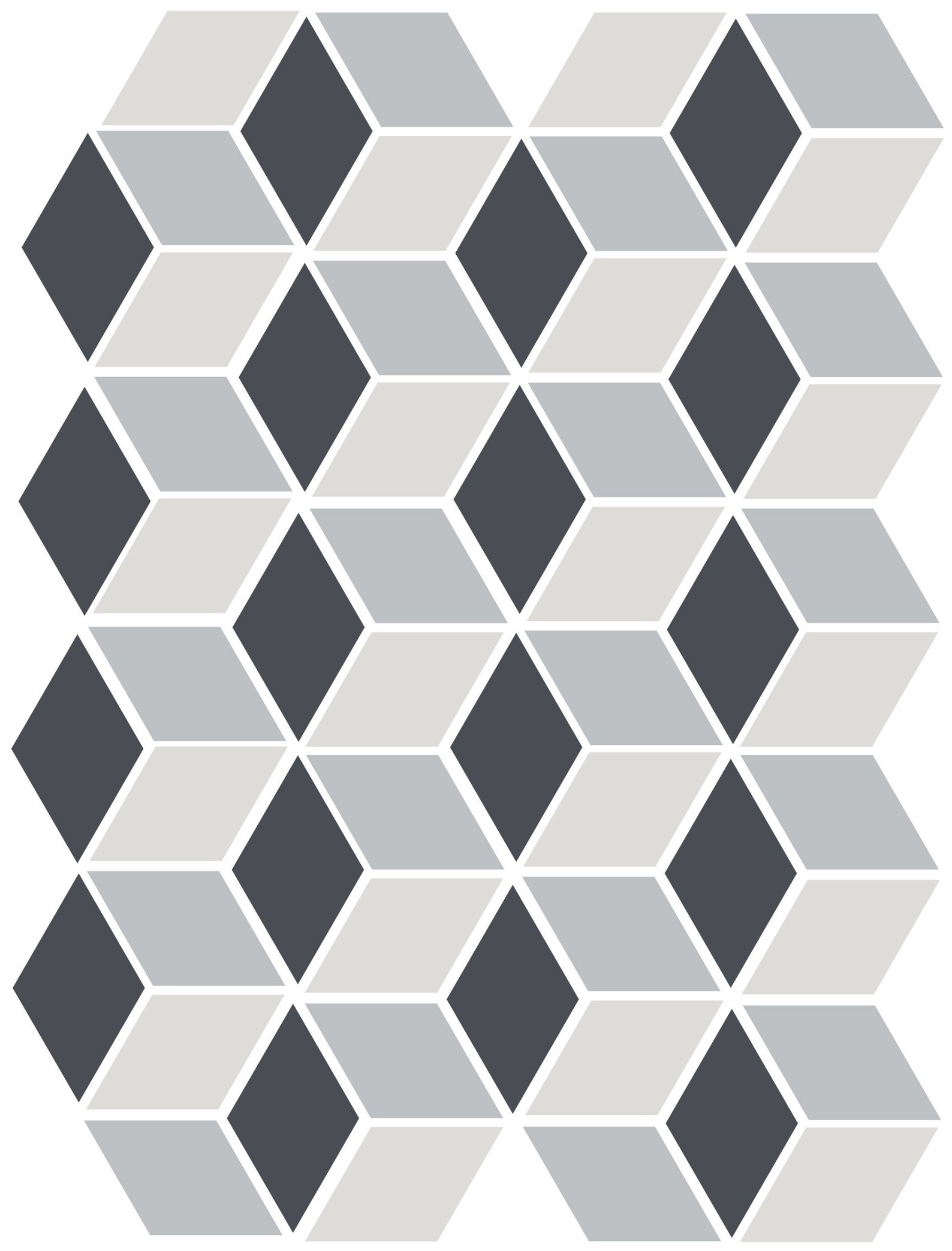 Modern Geometric Wall Decals Optical Illusion Squares in Gray - Etsy