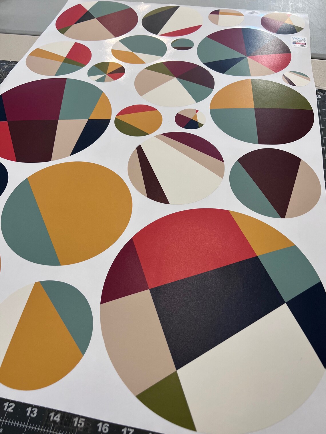 22 Mid-century Modern Geometric Dot Decals Modern Art Decals - Etsy