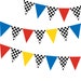 Large Racing Checkered Flags Plus Race Car Pennants Decals - Etsy
