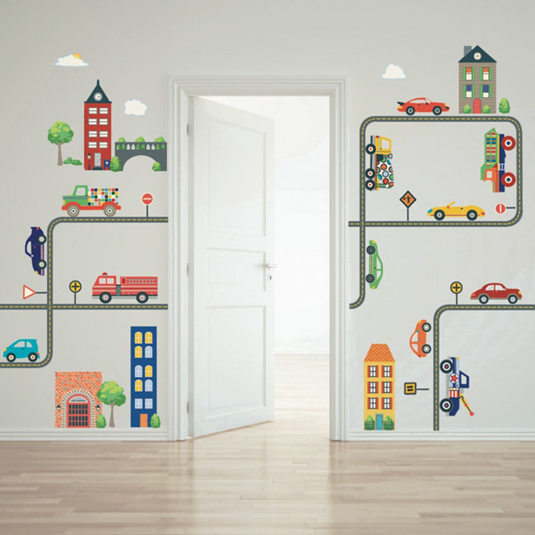 Transportation Town Decals, Car Decals, Trucks Decals With Straight and ...