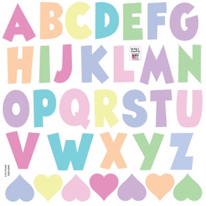 Pastel Rainbow Alphabet Wall Decals, Abc's, Nursery Decor, ABC Wall ...