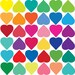 72 Confetti Rainbow Hearts and Polka Dot Wall Decals, Eco-friendly ...