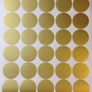Gold Dot Wall Decals, 4 Inch Metallic Gold Polka Dots Wall Stickers ...