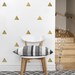 Large Metallic Silver or Gold Triangle Wall Decals, Gold Vinyl Triangle ...