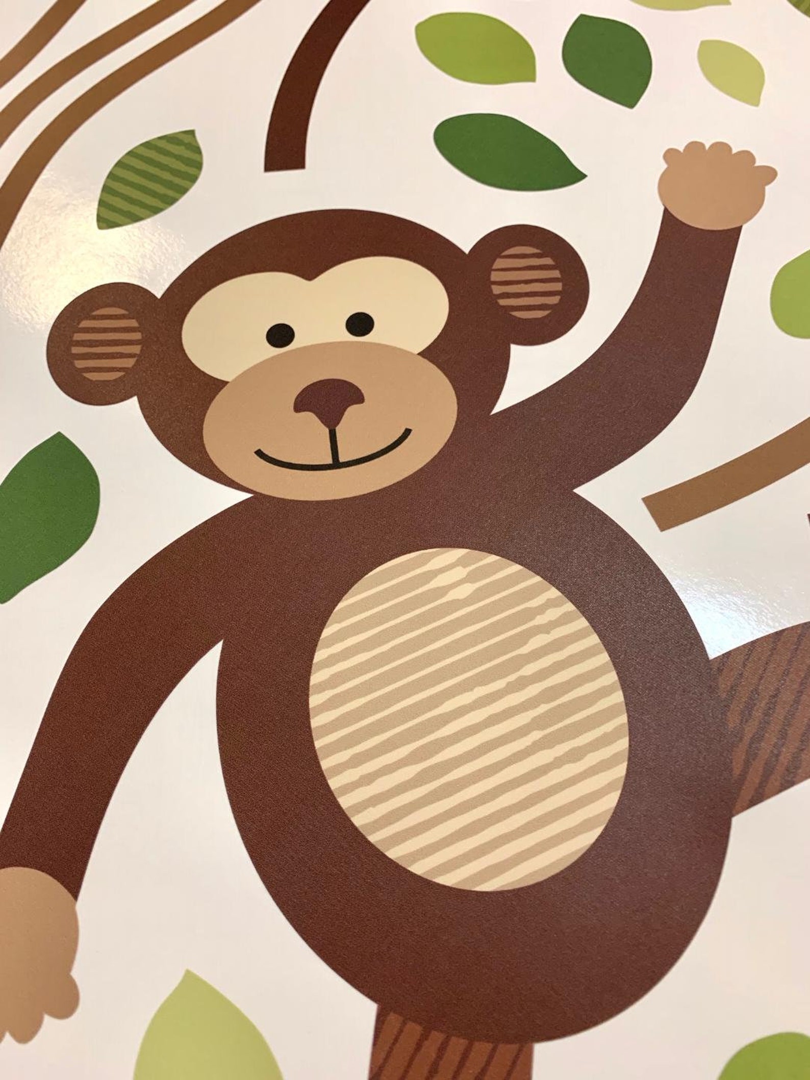 Monkey Wall Decals, Jungle Monkey Wall Stickers, Nursery Wall Decals ...
