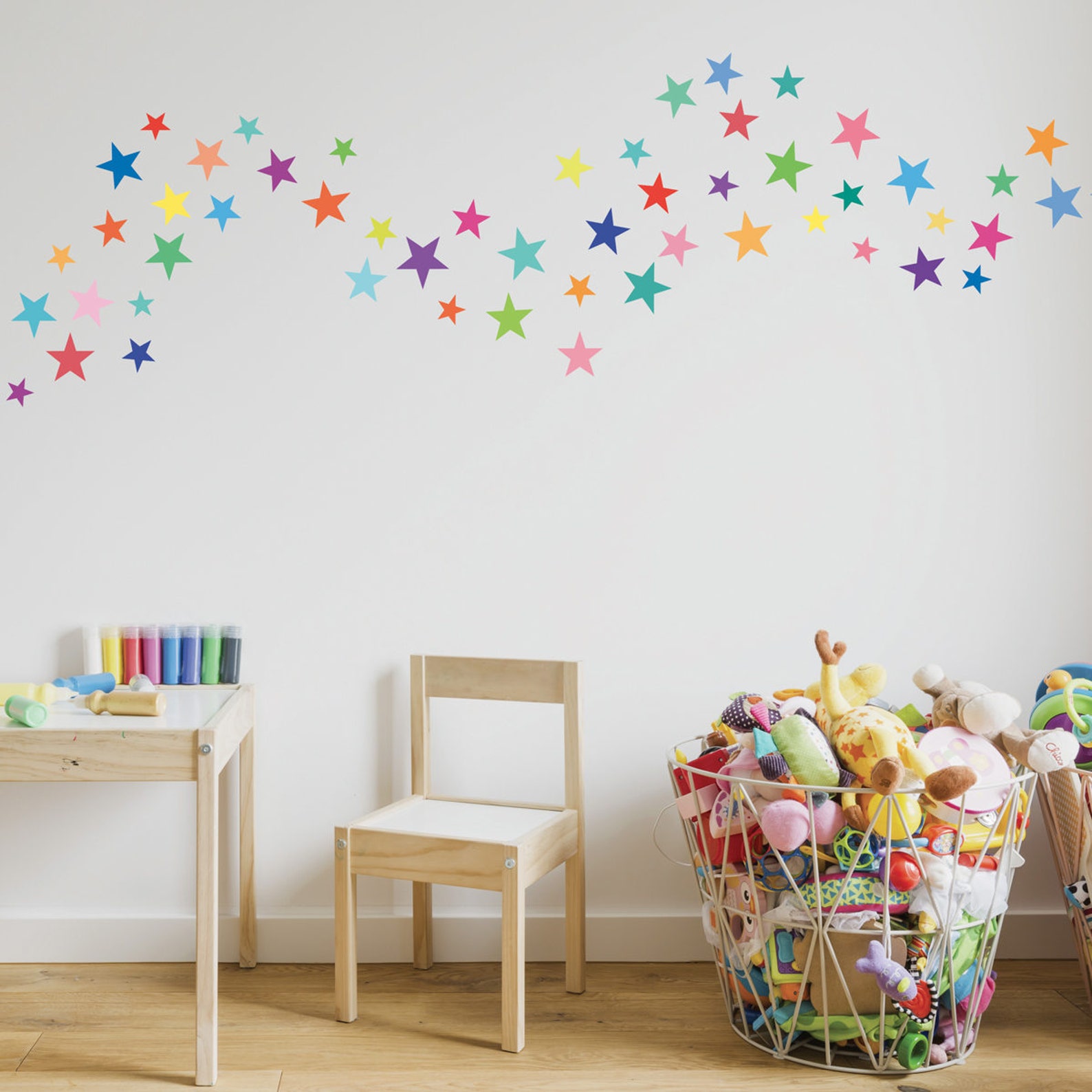 Wall Decals Rainbow Stars Multi Sized 5 Point Star Eco-friendly ...