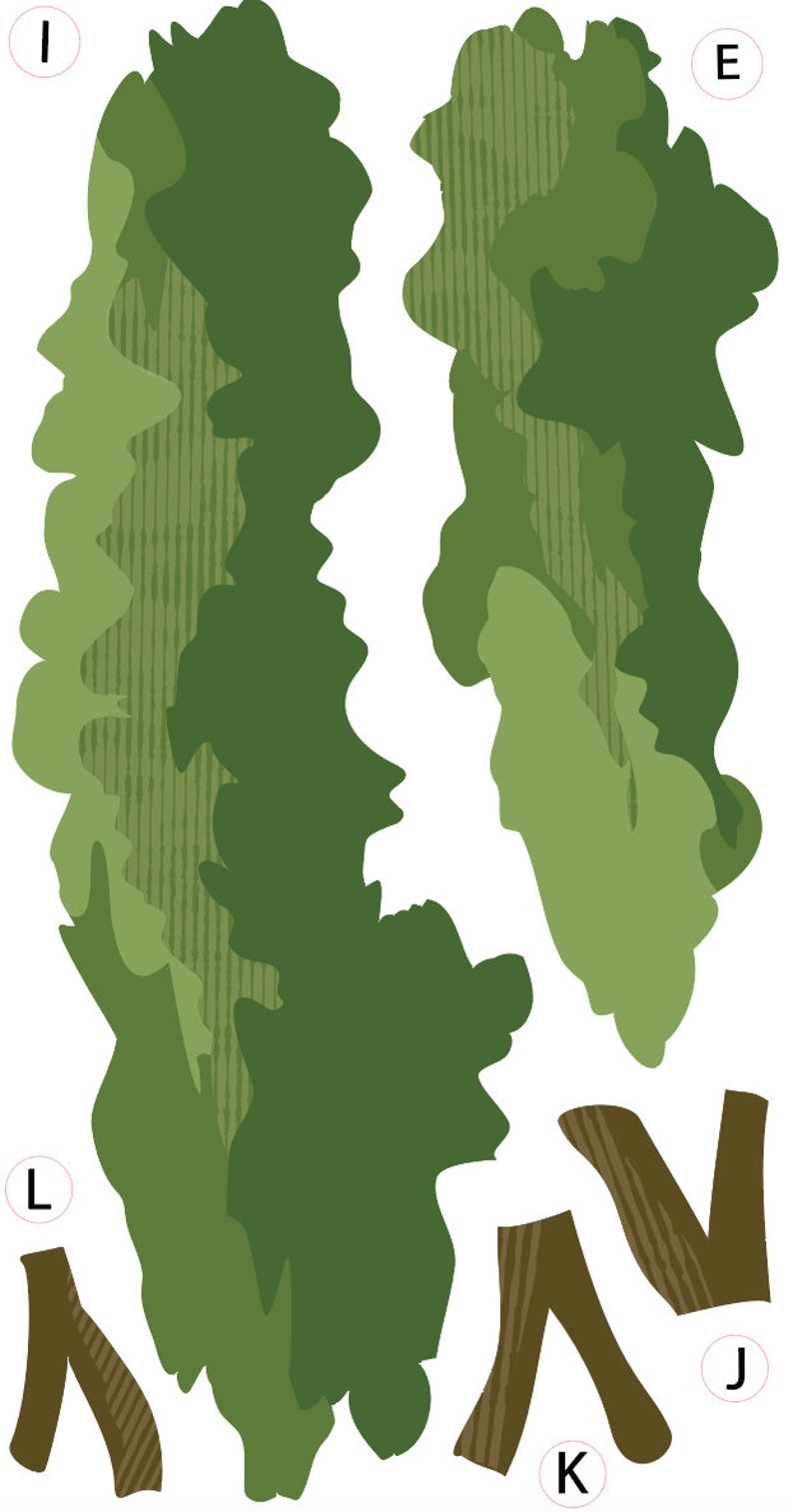 Large Acacia Tree Wall Decals, Nursery Wall Decals, Tree Wall Sticker ...