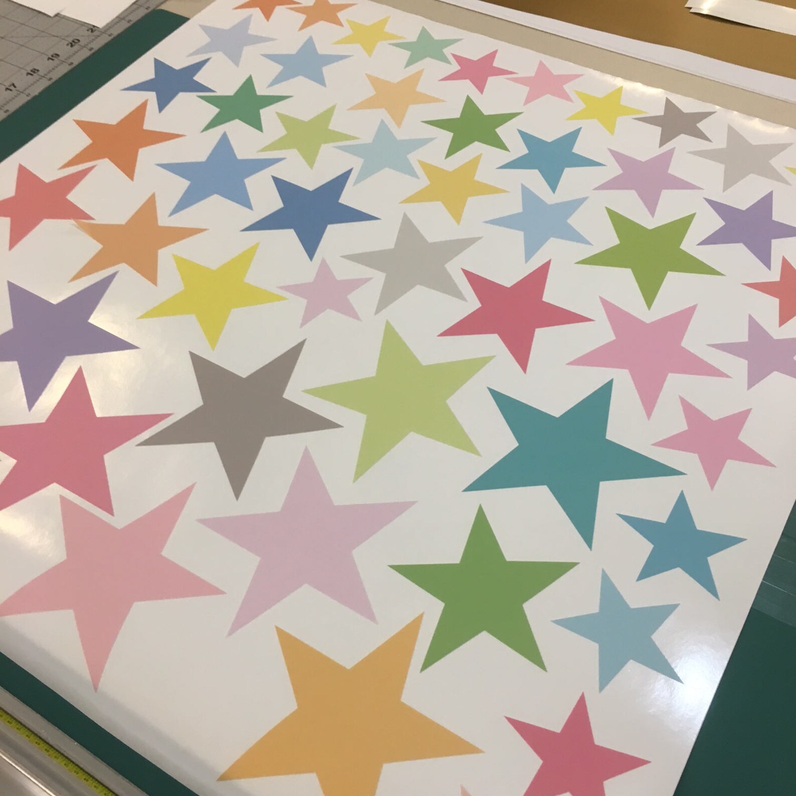 Wall Decals Stars Pastel Rainbow Stars Multi-sized 5 Point | Etsy