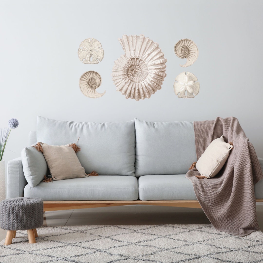 Seashell Wall Decals, Ocean Decals, Nautilus and Sand Dollar Decals ...