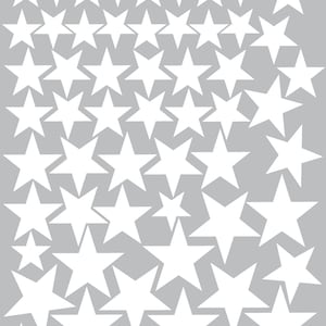 Star Wall Stickers, 5 Point Stars Vinyl Wall Decals, Star Wall Decals ...