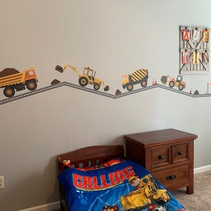 Construction Wall Decals 4 Construction Vehicle Wall Stickers W ...