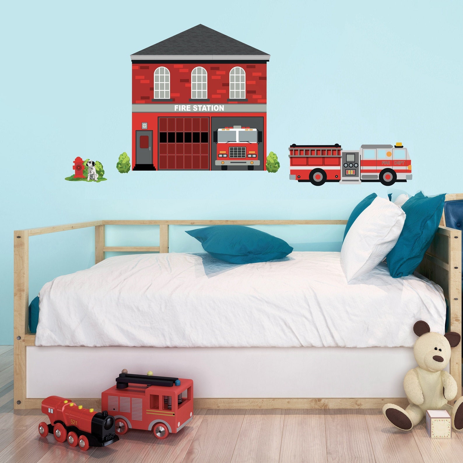 Large Fire Station Wall Decal Fire Engine Wall Sticker Boys - Etsy