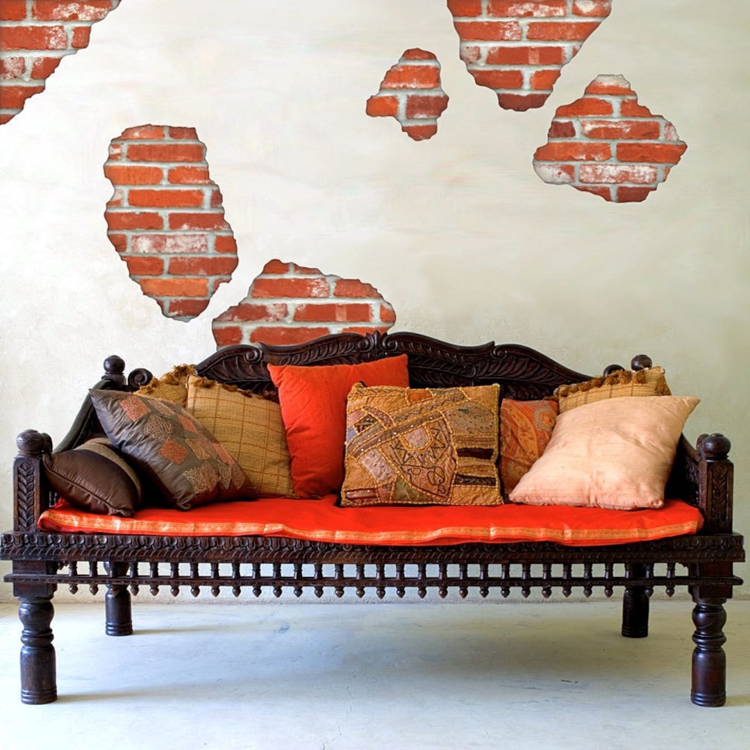 Brick Breakaway Faux Brick Decals Removable & Reusable Brick Peel and ...