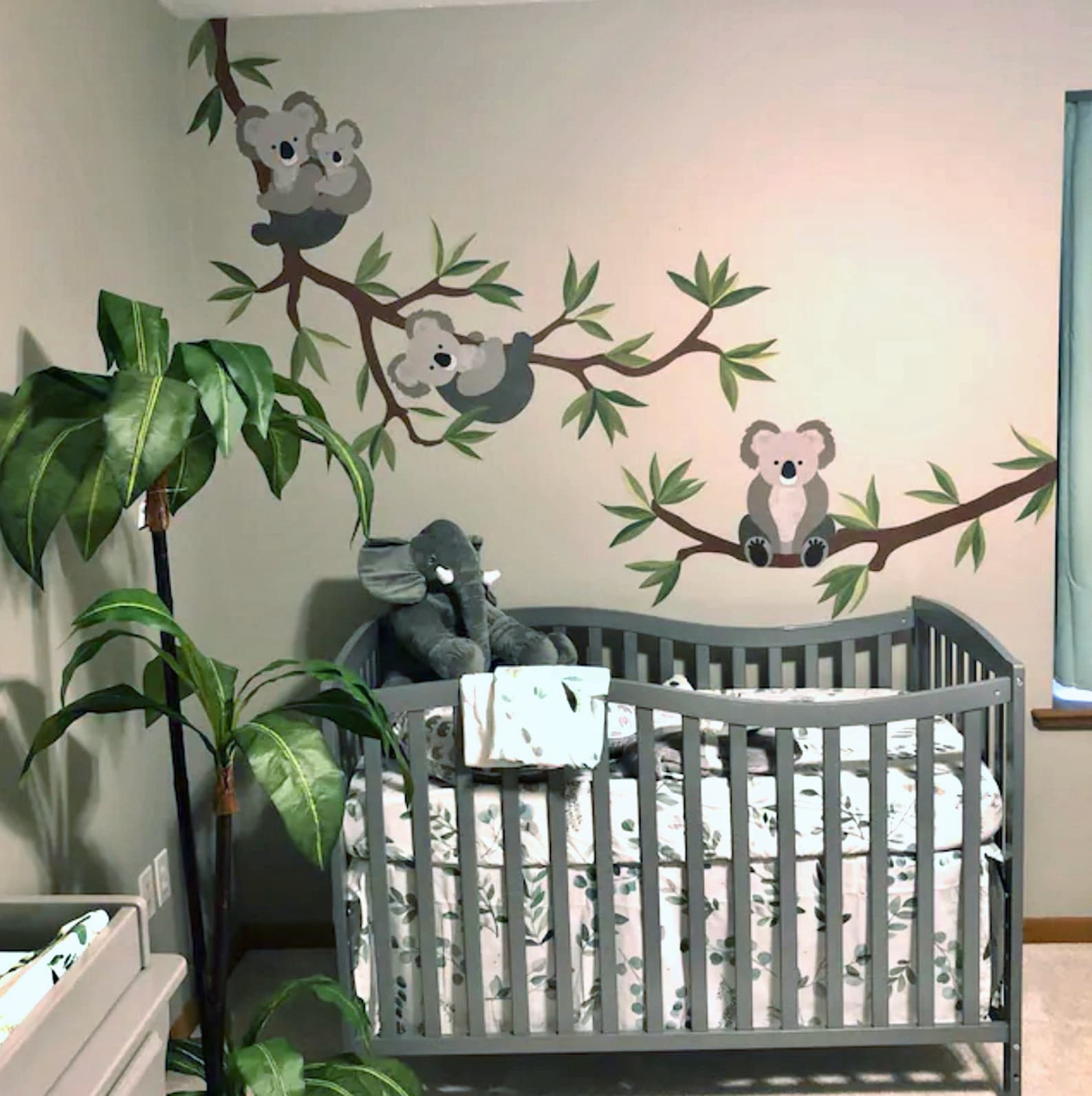 Large Koala Wall Stickers With Branch and Leaves Koala Wall | Etsy