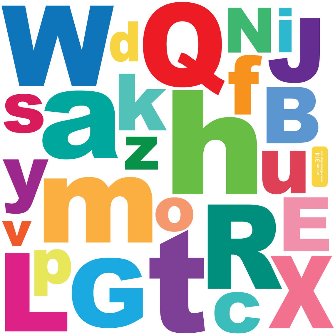 A-Z Alphabet Abc's Fabric Wall Decals Peel and Stick - Etsy