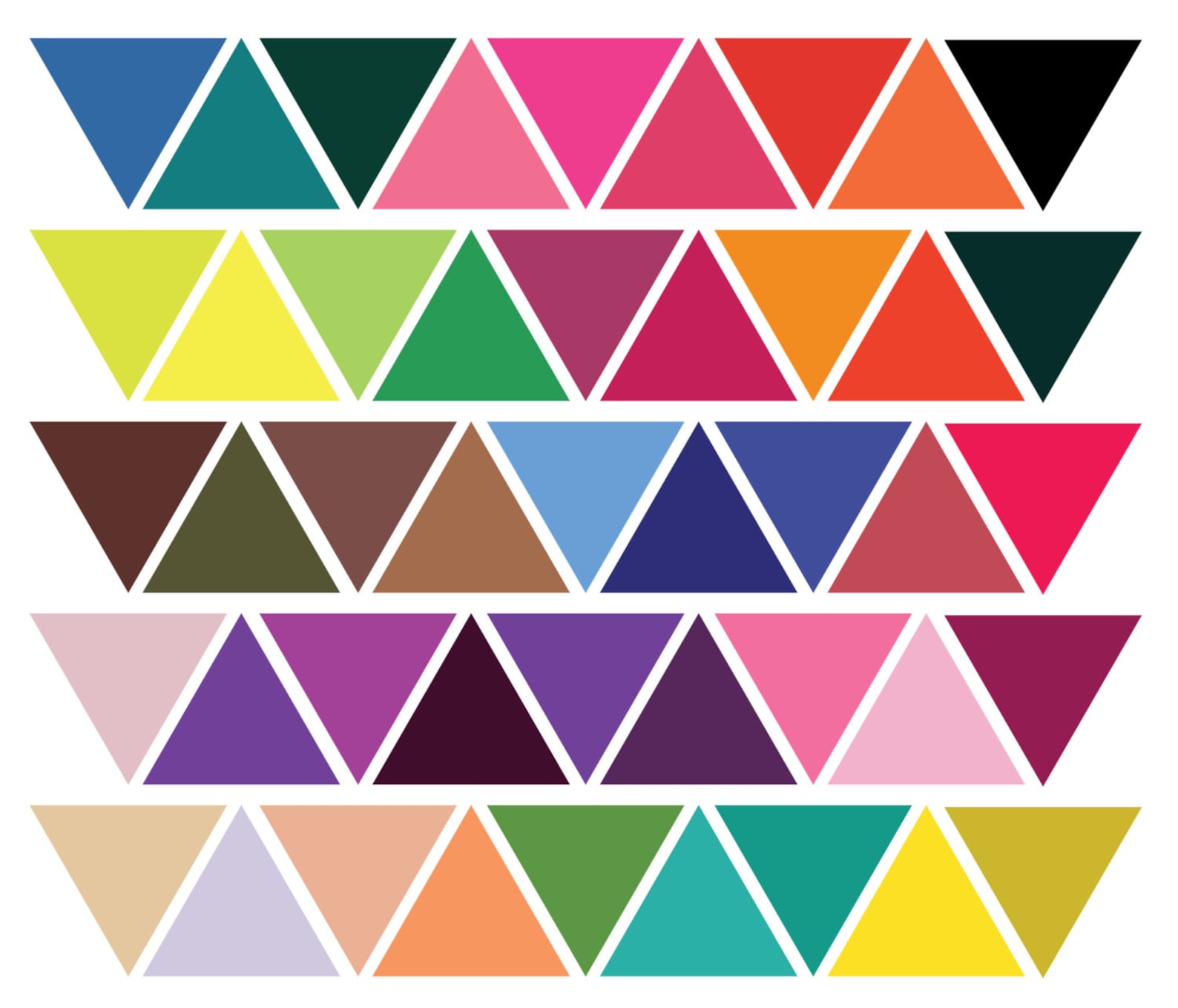 Triangle Wall Decals 45 Mod Colors Triangle Wall Decal - Etsy