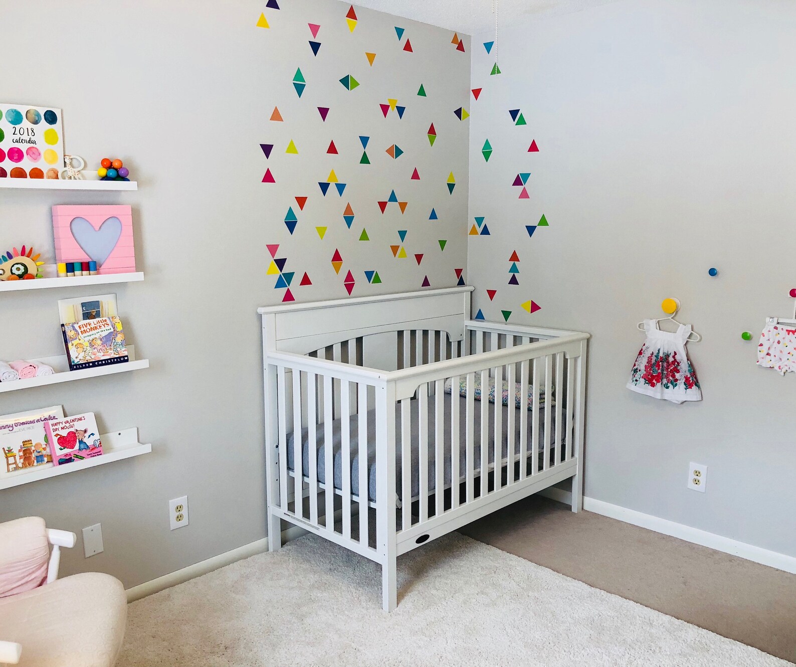 96 Mini Rainbow Triangle Wall Decals Fabric Wall Stickers | Etsy Australia