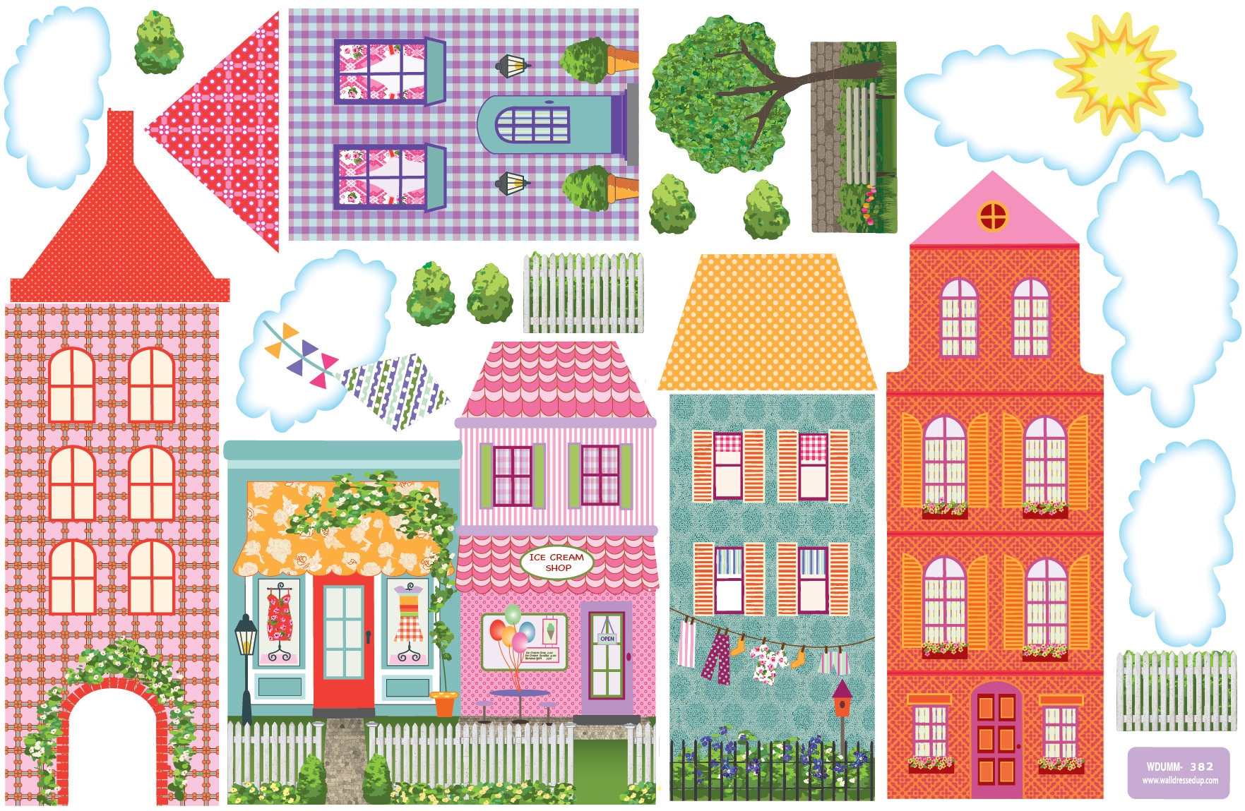 Unisex Busy Town Decals Girls and Boys Town Decals W/ | Etsy