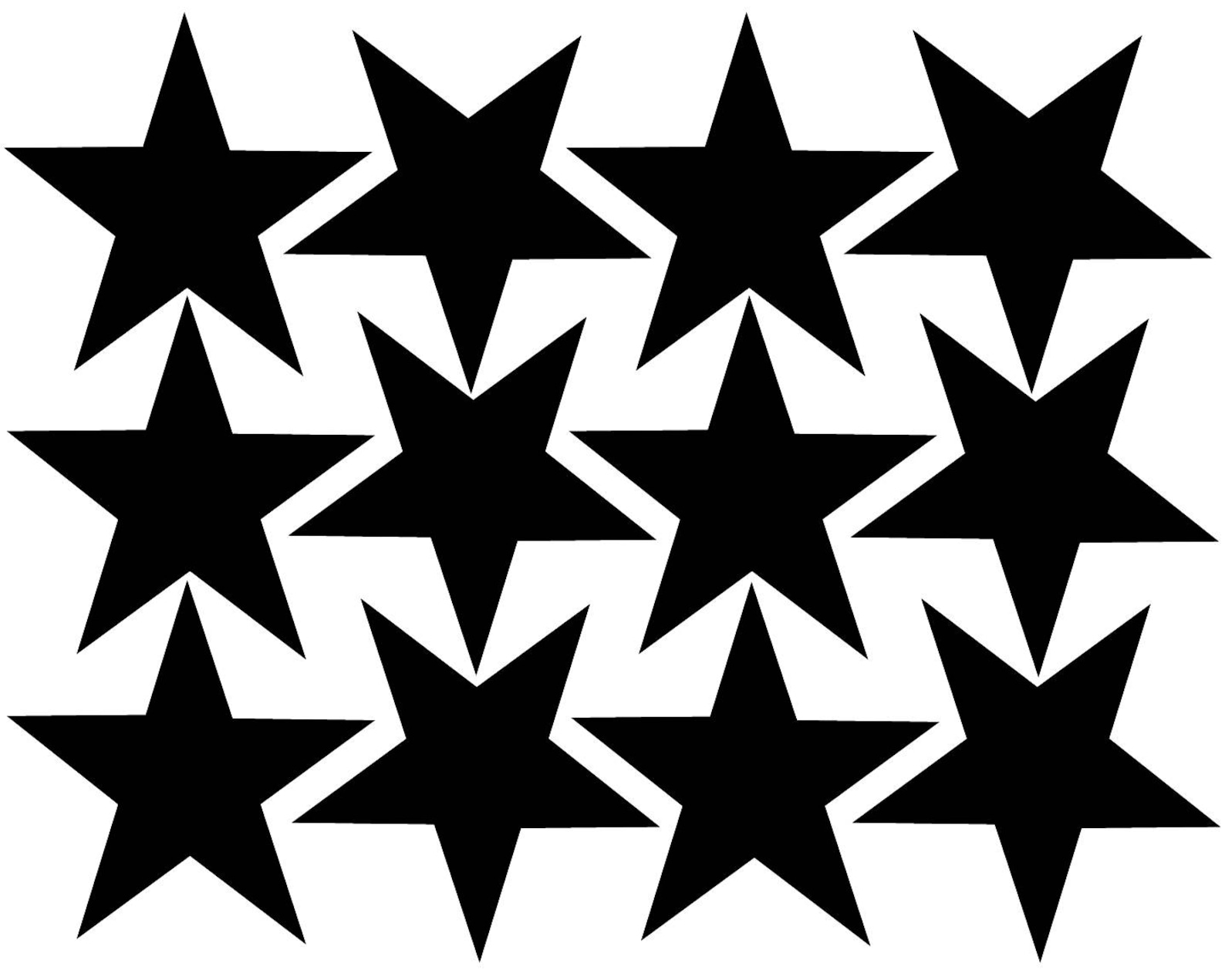12 grandes estrellas negras paredes calcomanías 9 | Etsy