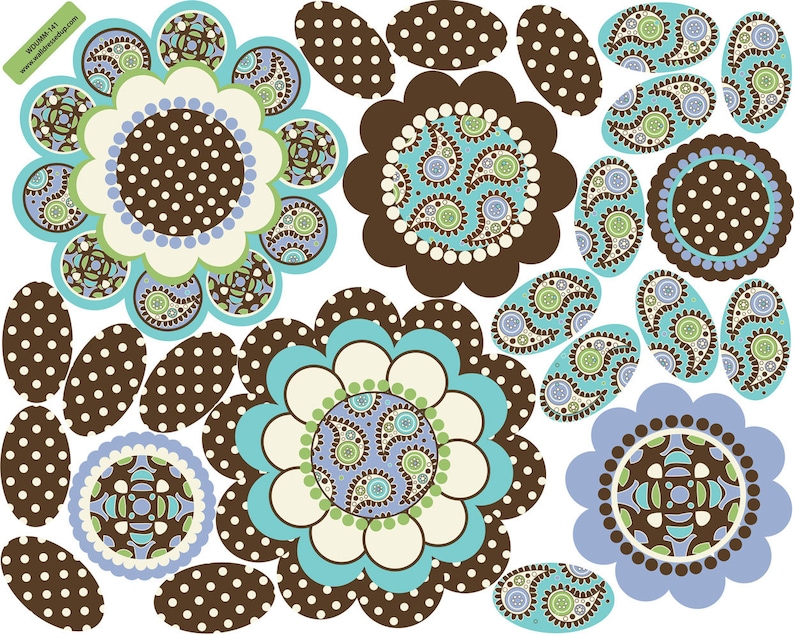Purple Flower Power Wall Decal Stickers, Removable & Reusable - Etsy