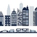 Cityscape Wall Decal, Skyscraper Decals, City Skyline Wall Stickers ...