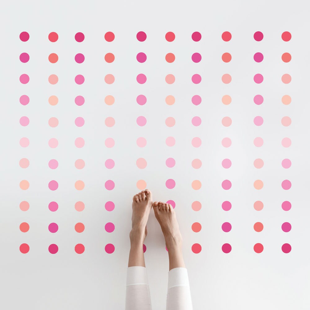 Fabric Wall Decals 121 Mini 2 Inch Polka Dots Decals Ombre - Etsy Israel