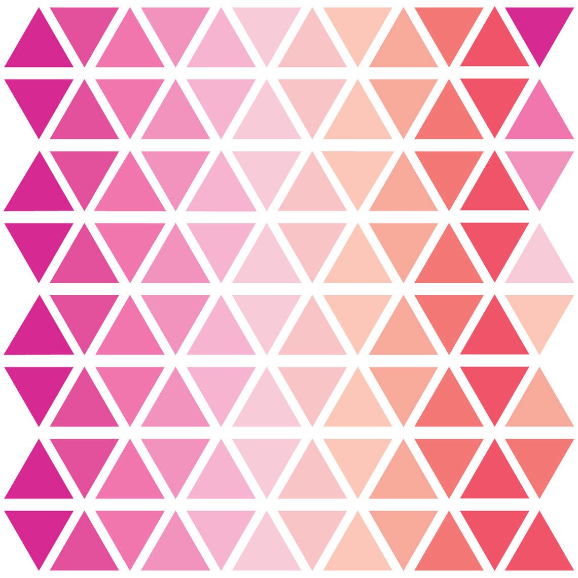 Triangle Wall Decals 96 Mini Ombre Triangle Wall Decals in - Etsy