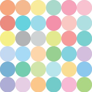 Wall Decals Dots 36 Pastel Rainbow Confetti Polka Dot Wall Decals ...