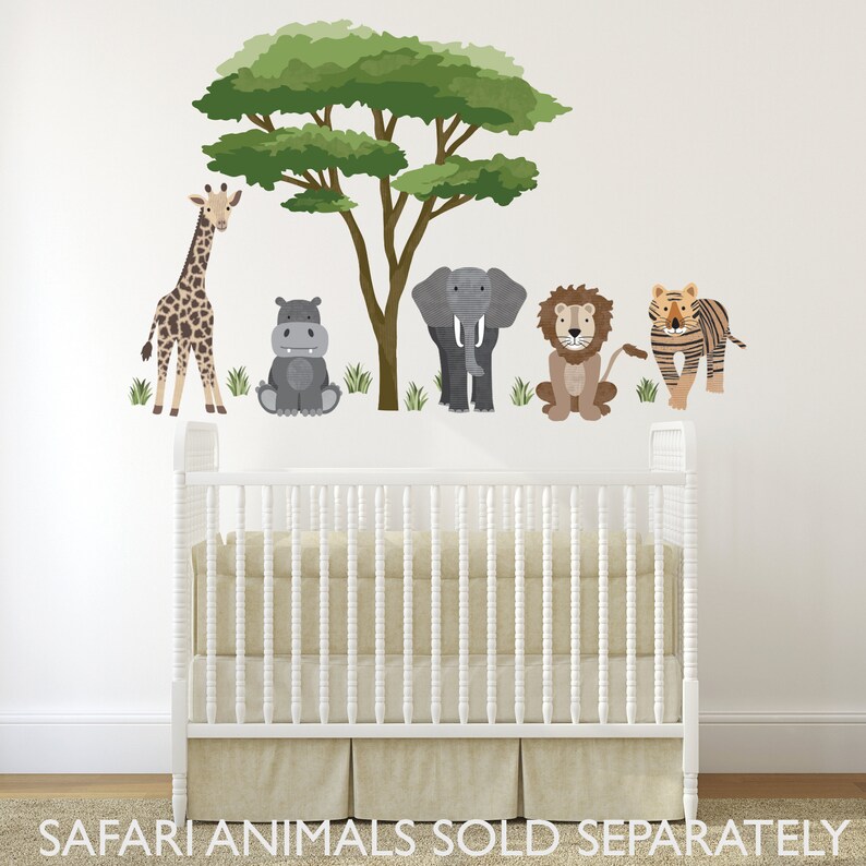 Acacia Tree Wall Decals, Nursery Wall Decals, Tree Wall Sticker ...