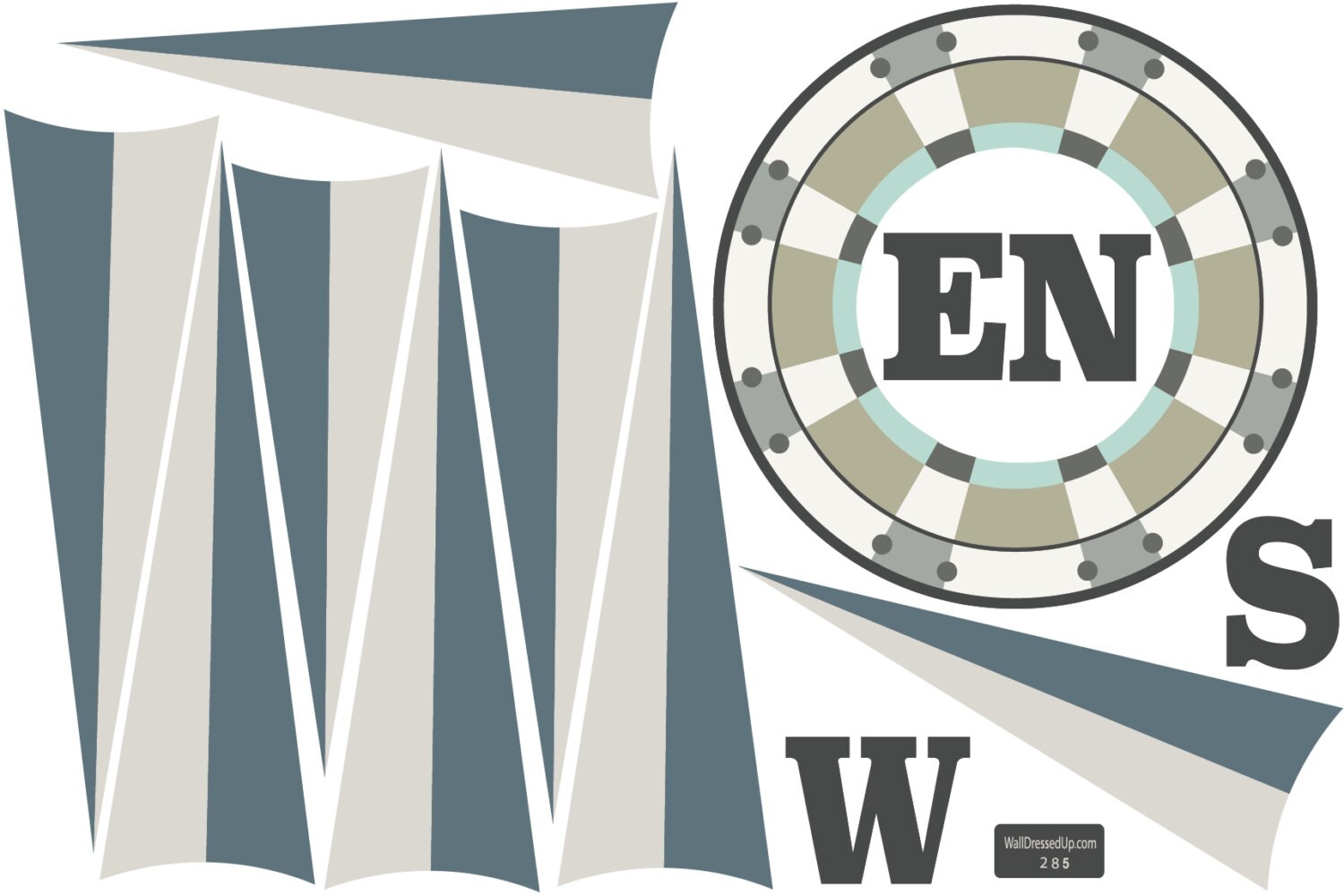 Neutral Compass Wall Decal Matte Fabric Eco-friendly Peel and | Etsy