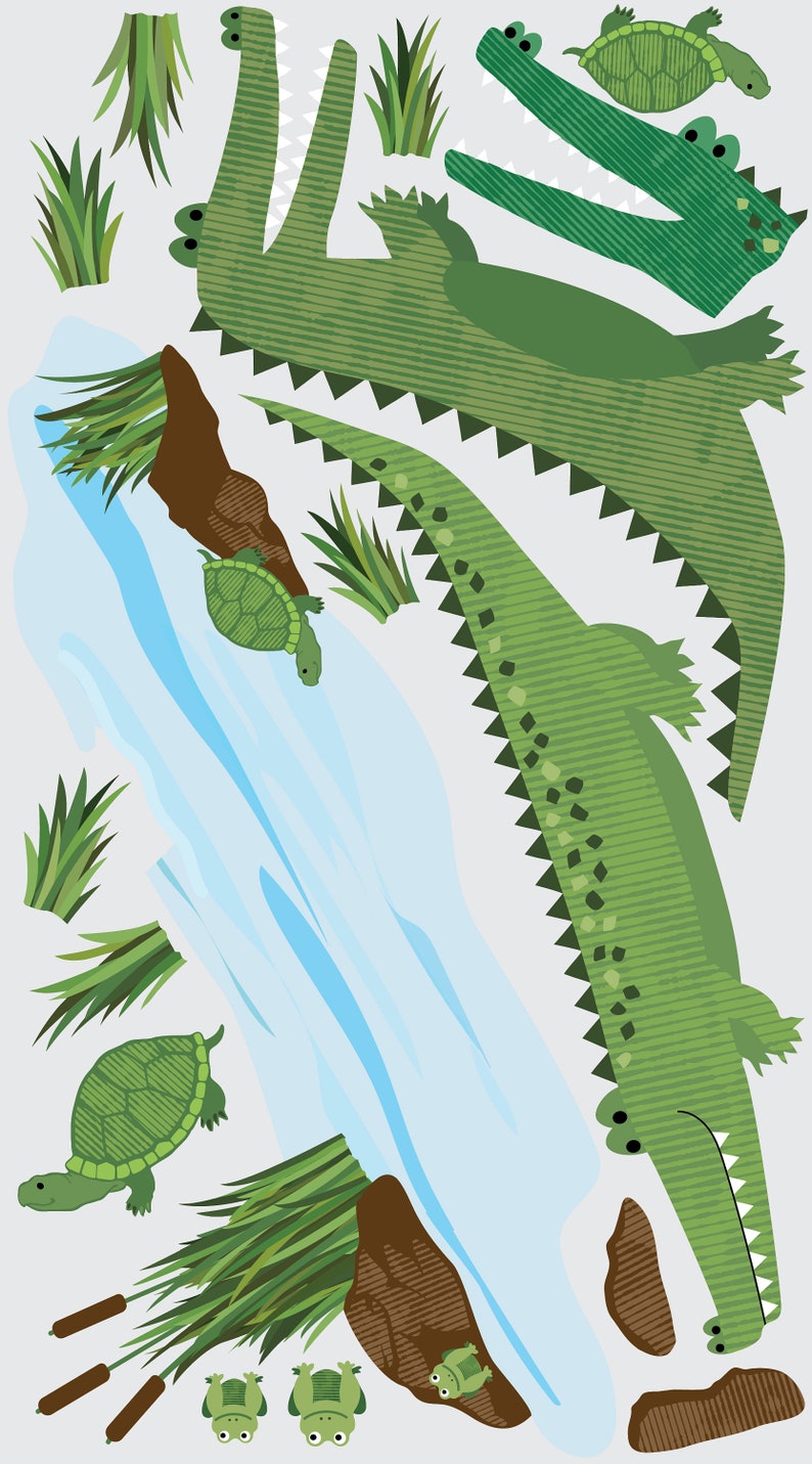 Crocodile Wall Decals Turtle Wall Decals Frog Wall Decals - Etsy