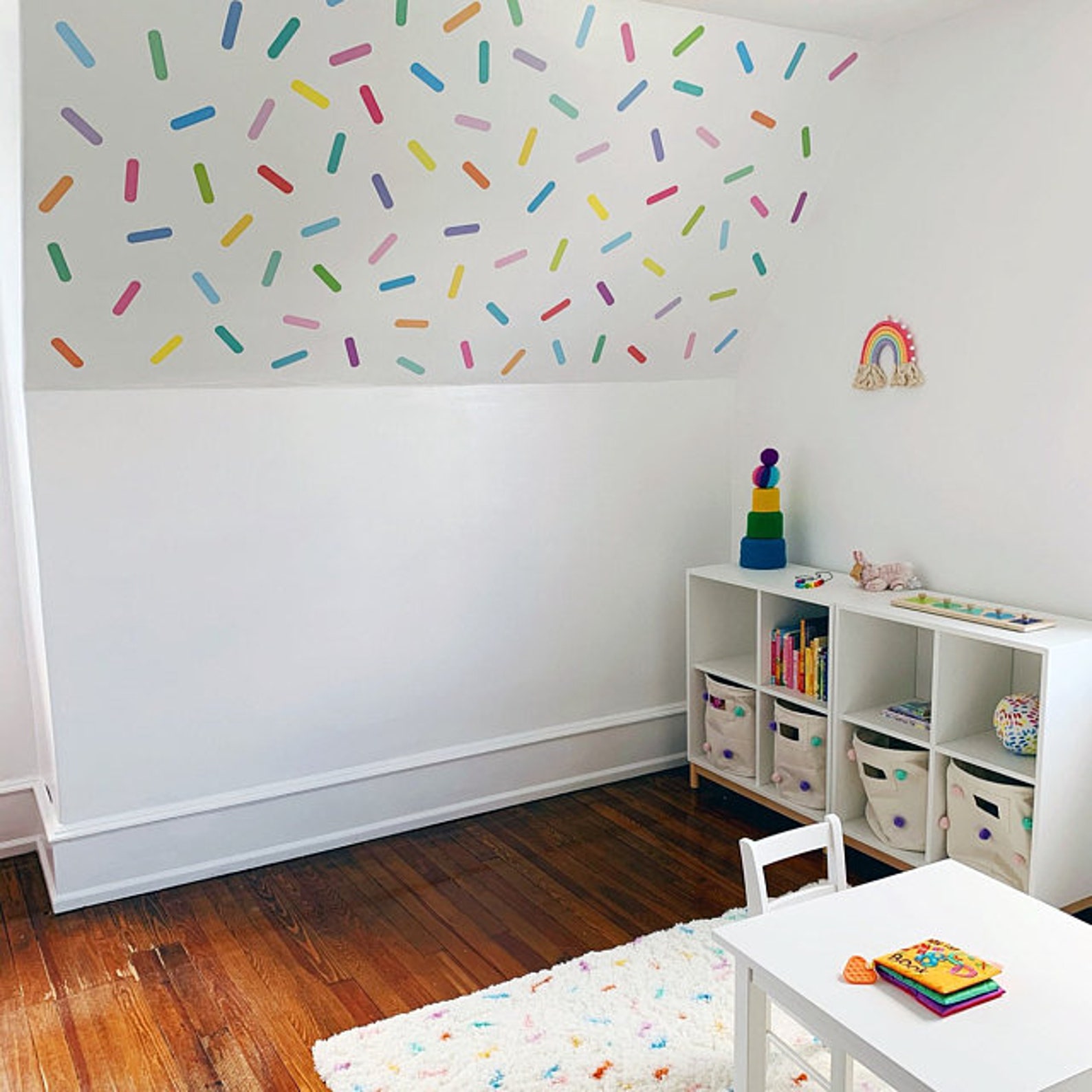 Pastel Rainbow Sprinkles Wall Stickers Confetti Wall Decals - Etsy