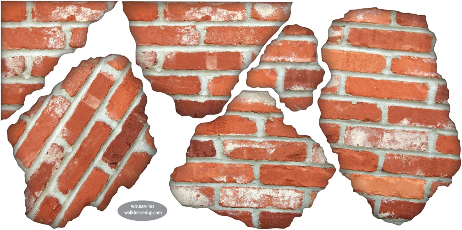 Brick Breakaway Faux Brick Decals Removable & Reusable Brick Peel and ...